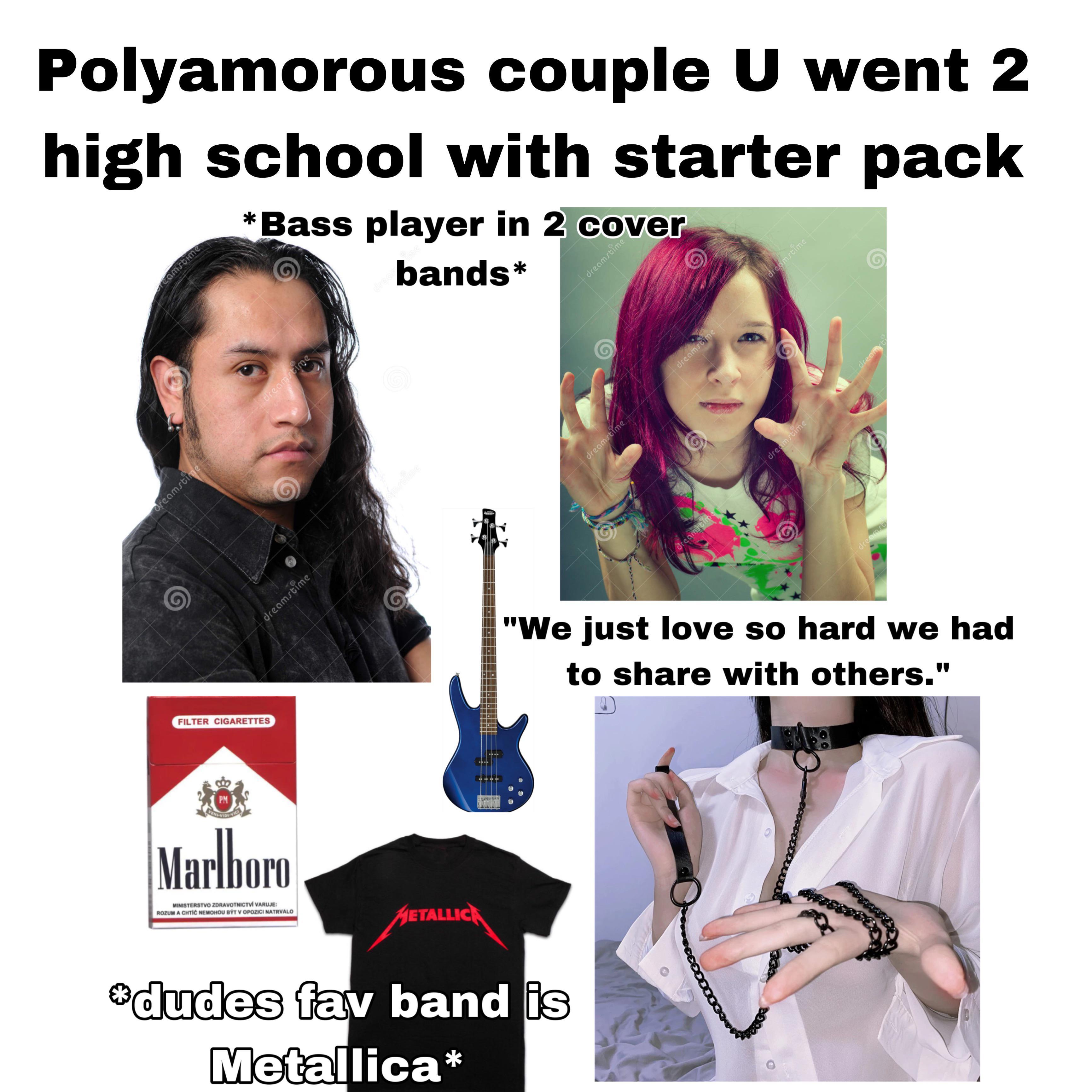 Polyamorous couple u went 2 high school with starter pack | /r ...