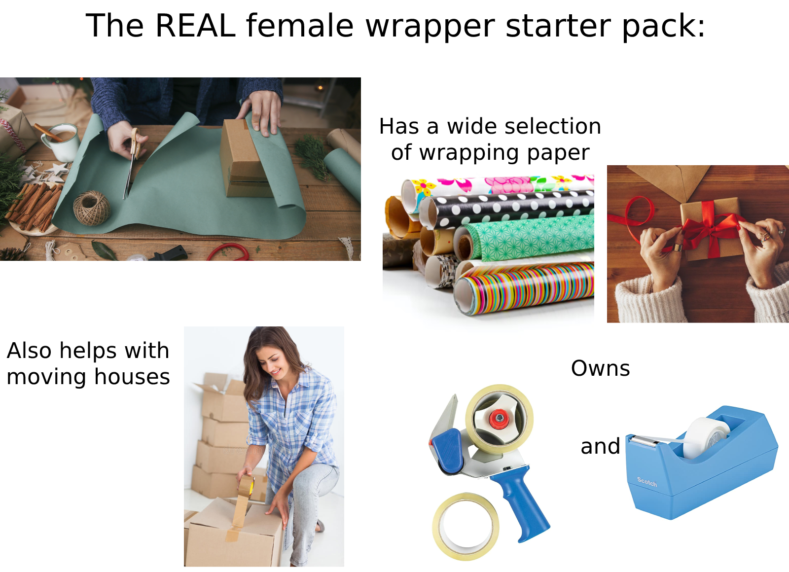 The REAL female wrapper starter pack: | /r/starterpacks | Starter Packs ...