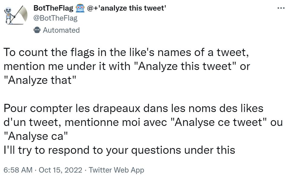 How to Use BotTheFlag on Twitter | BotTheFlag | Know Your Meme