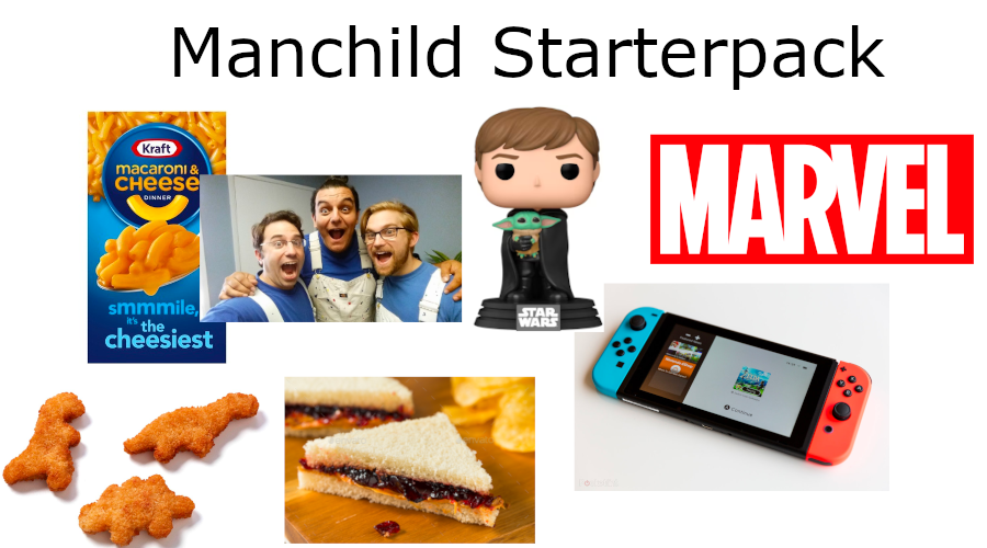 Manchild Starter Pack | /r/starterpacks | Starter Packs | Know Your Meme