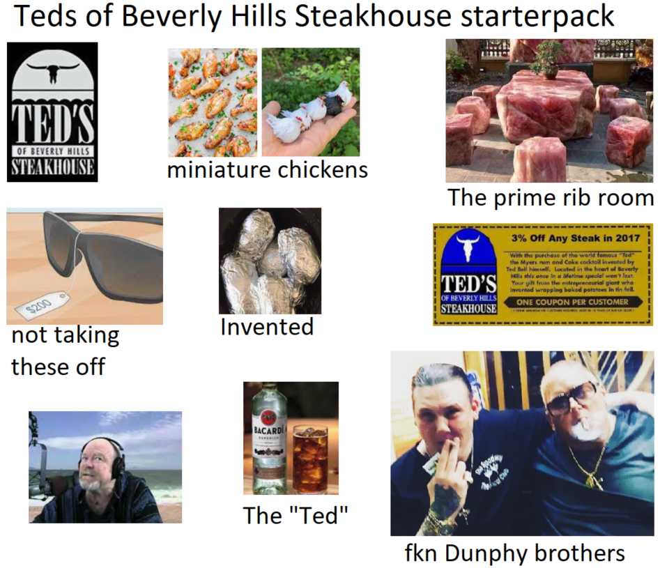 Teds of Beverly Hills Steakhouse starterpack | /r/starterpacks ...
