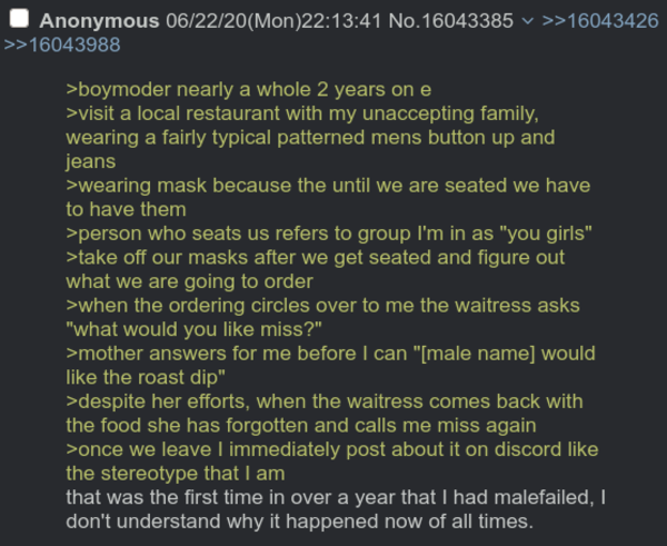 Anon doesn't understand malefailing now of all times | Boymoder | Know ...