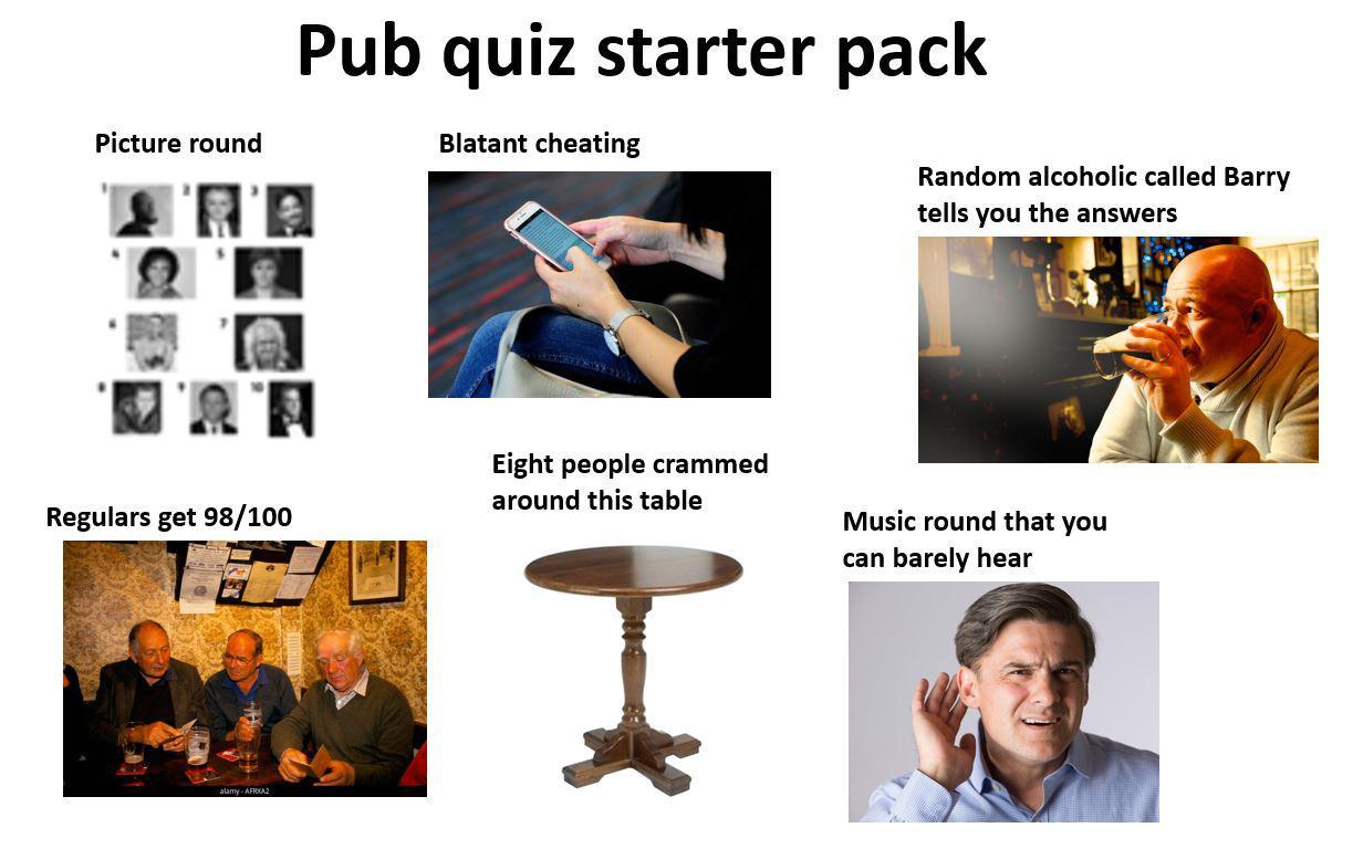 Pub quiz starter pack | /r/starterpacks | Starter Packs | Know Your Meme