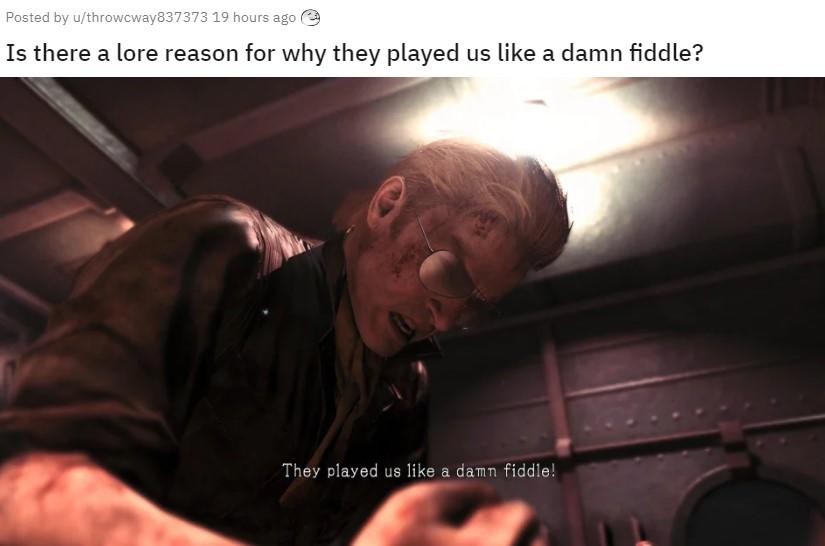 Is there a lore reason for why they played us like a damn fiddle? | Is ...