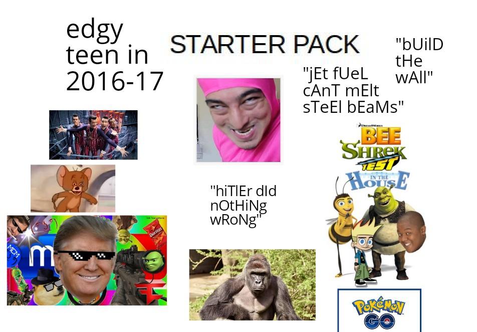 edgy teen in 2016-2017 starterpack. | /r/starterpacks | Starter Packs ...
