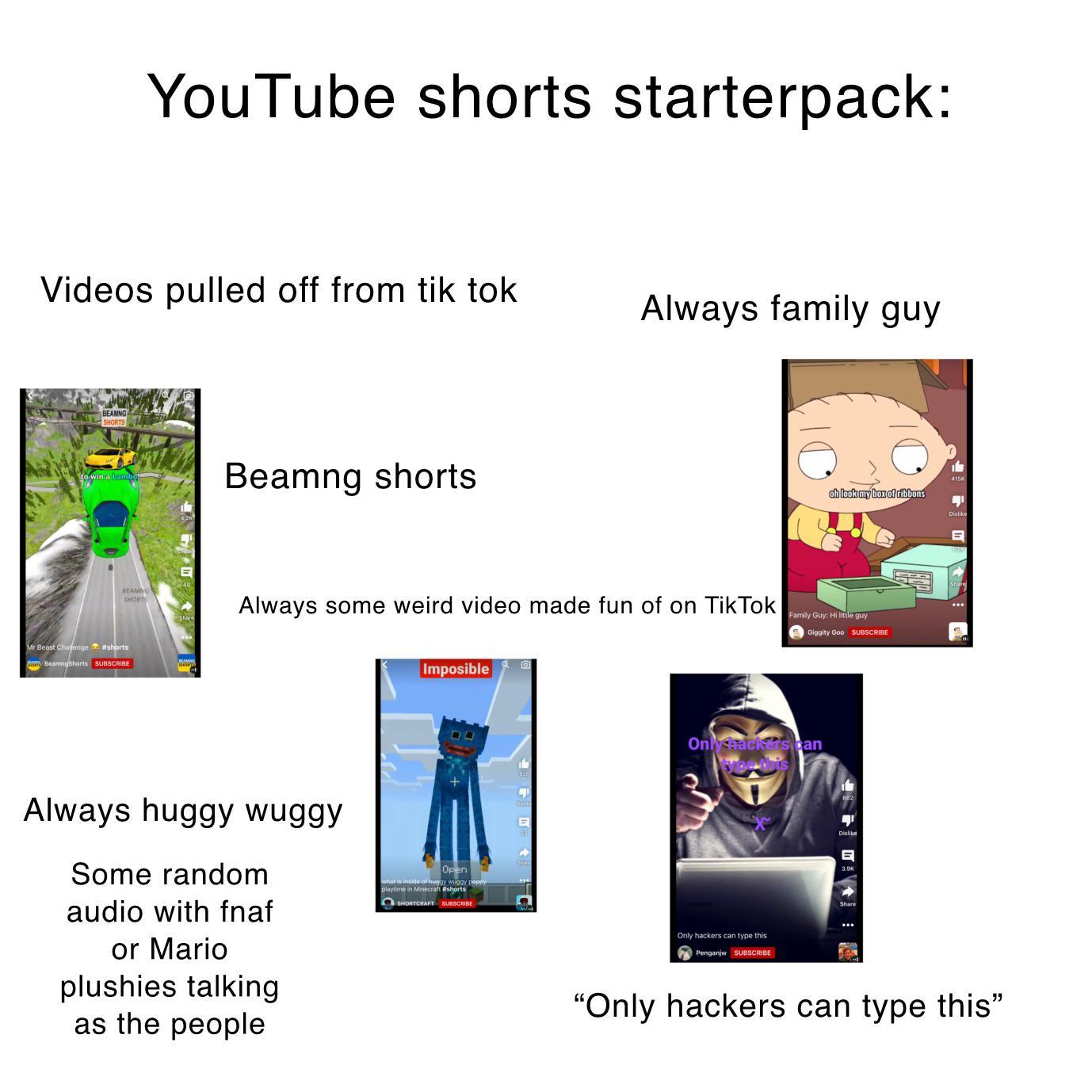 YouTube shorts starterpack | /r/starterpacks | Starter Packs | Know ...