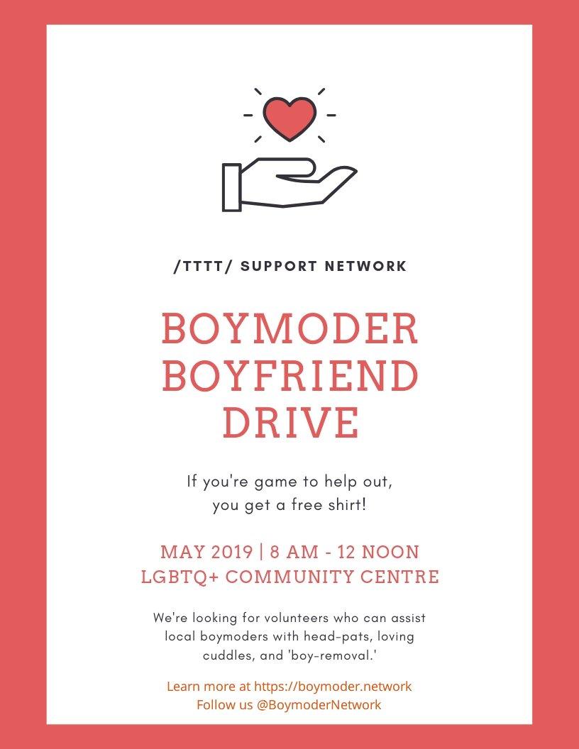 "Boymoder Boyfriend Drive" flyer | Boymoder | Know Your Meme