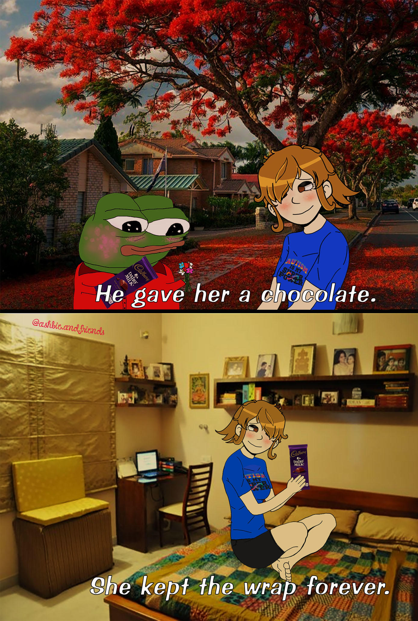 He gave her a chocolate | Apu Apustaja | Know Your Meme