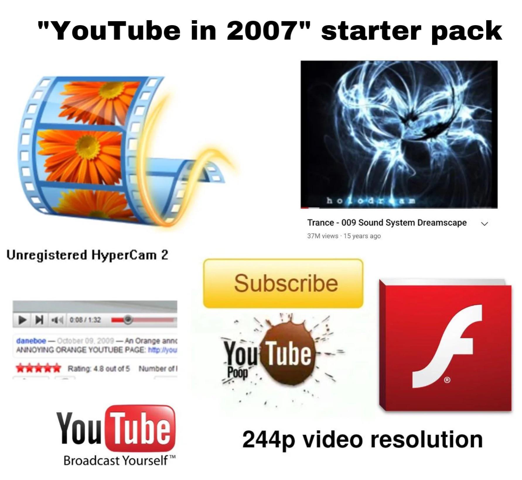 "YouTube in 2007" starter pack | /r/starterpacks | Starter Packs | Know ...