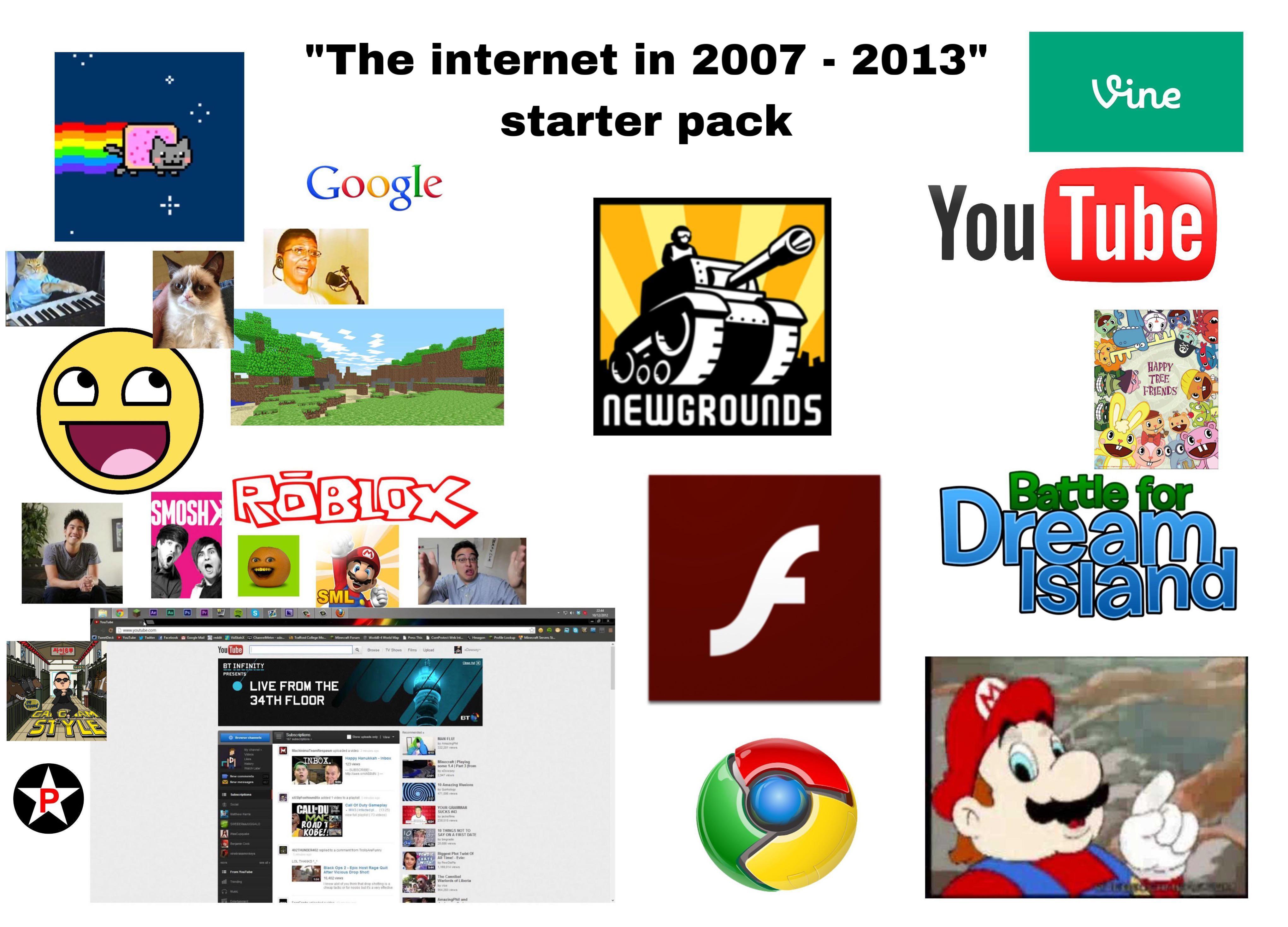 “The internet in 2007 - 2013” starter pack | /r/starterpacks | Starter ...