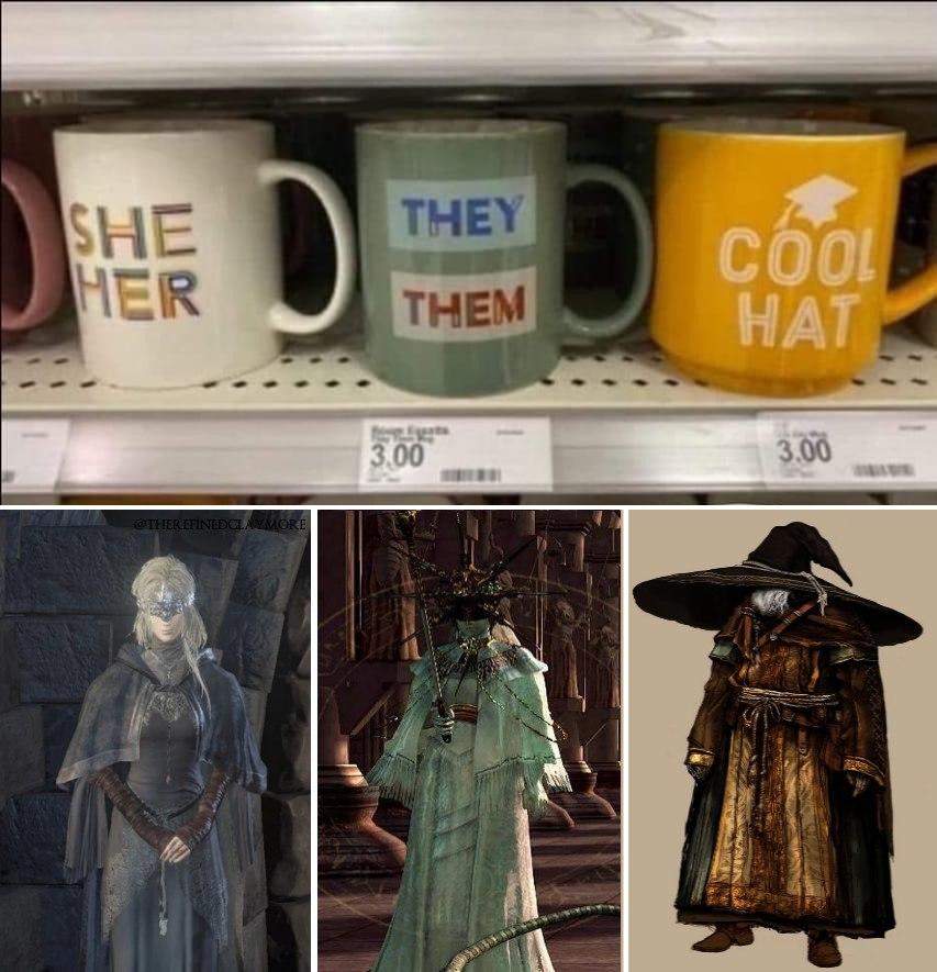 Dark Souls Cool Hat | She/Her, They/Them, Cool Hat | Know Your Meme