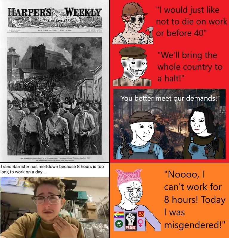 Unionization then and now ... | /r/PoliticalCompassMemes | Political ...