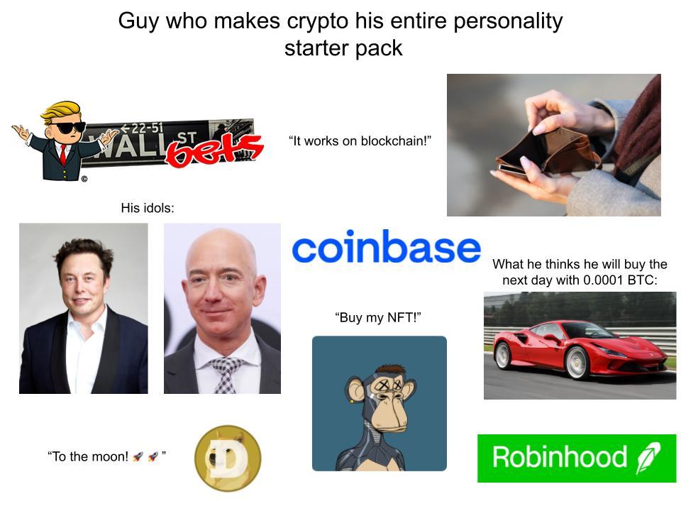 Guy who makes crypto his entire personality starter pack | /r/starterpacks | Starter Packs ...