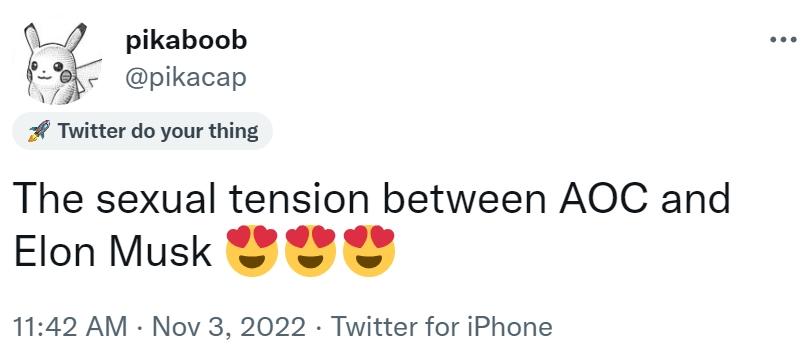 The sexual tension between AOC and Elon Musk | AOC vs. Elon Musk ...