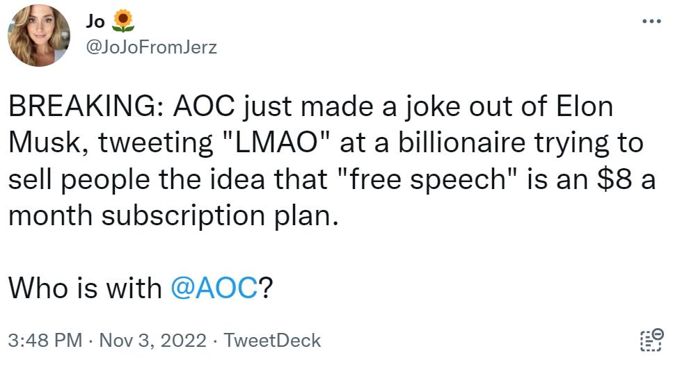 Who is with @AOC ? | AOC vs. Elon Musk Twitter Conflict | Know Your Meme