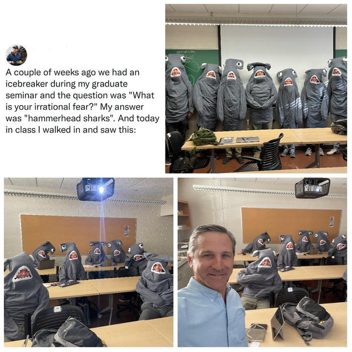 This professor sharing about his most irrational fear with his class ...