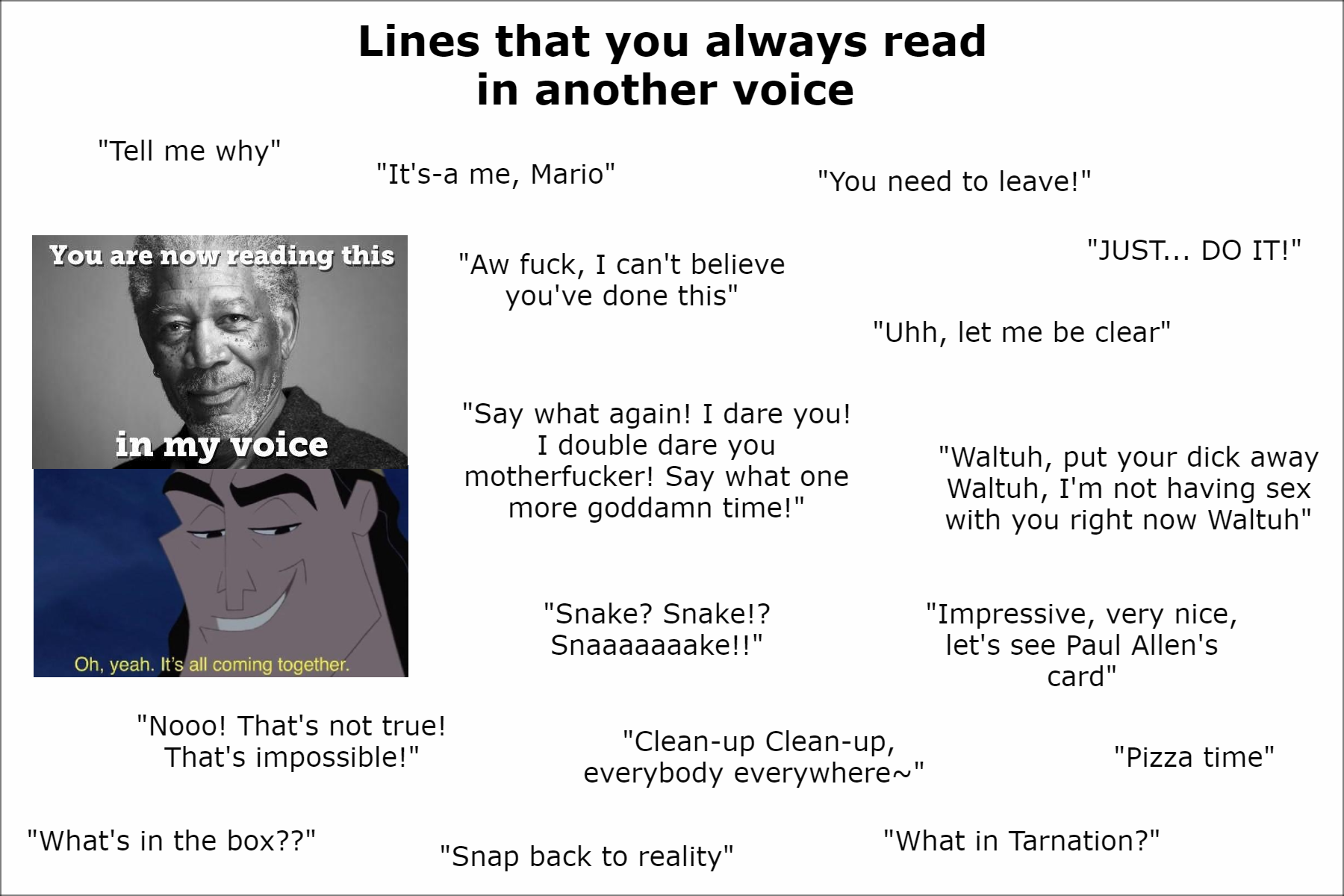 Lines that you always read in another voice starterpack | /r ...