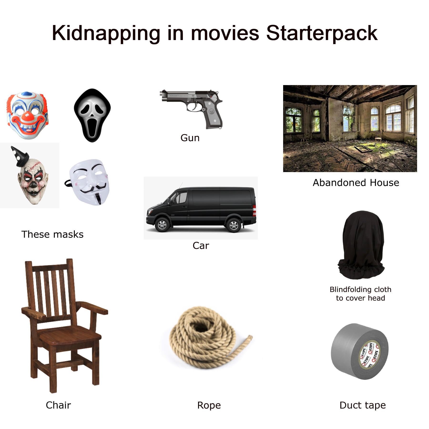 Kidnapping in Movies Starterpack | /r/starterpacks | Starter Packs ...