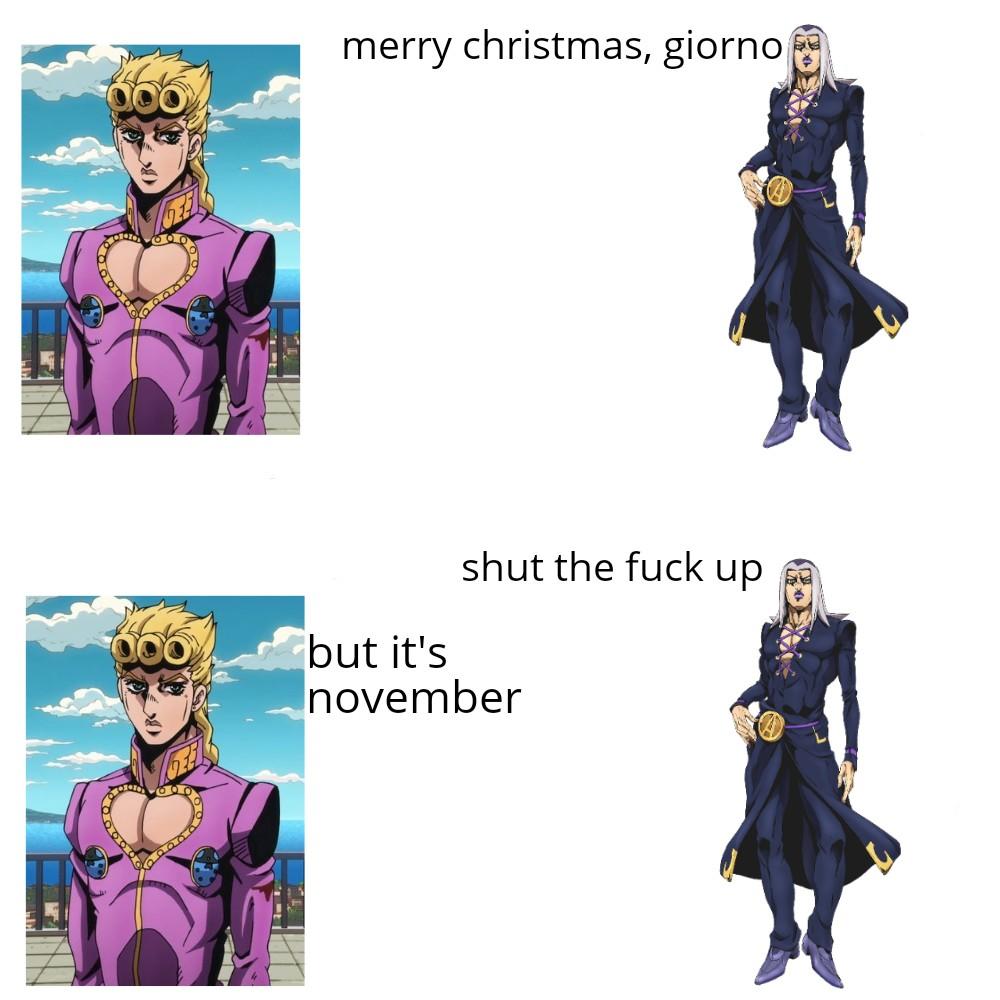 drink your eggnog giorno | /r/ShitPostCrusaders/ | JoJo's Bizarre ...
