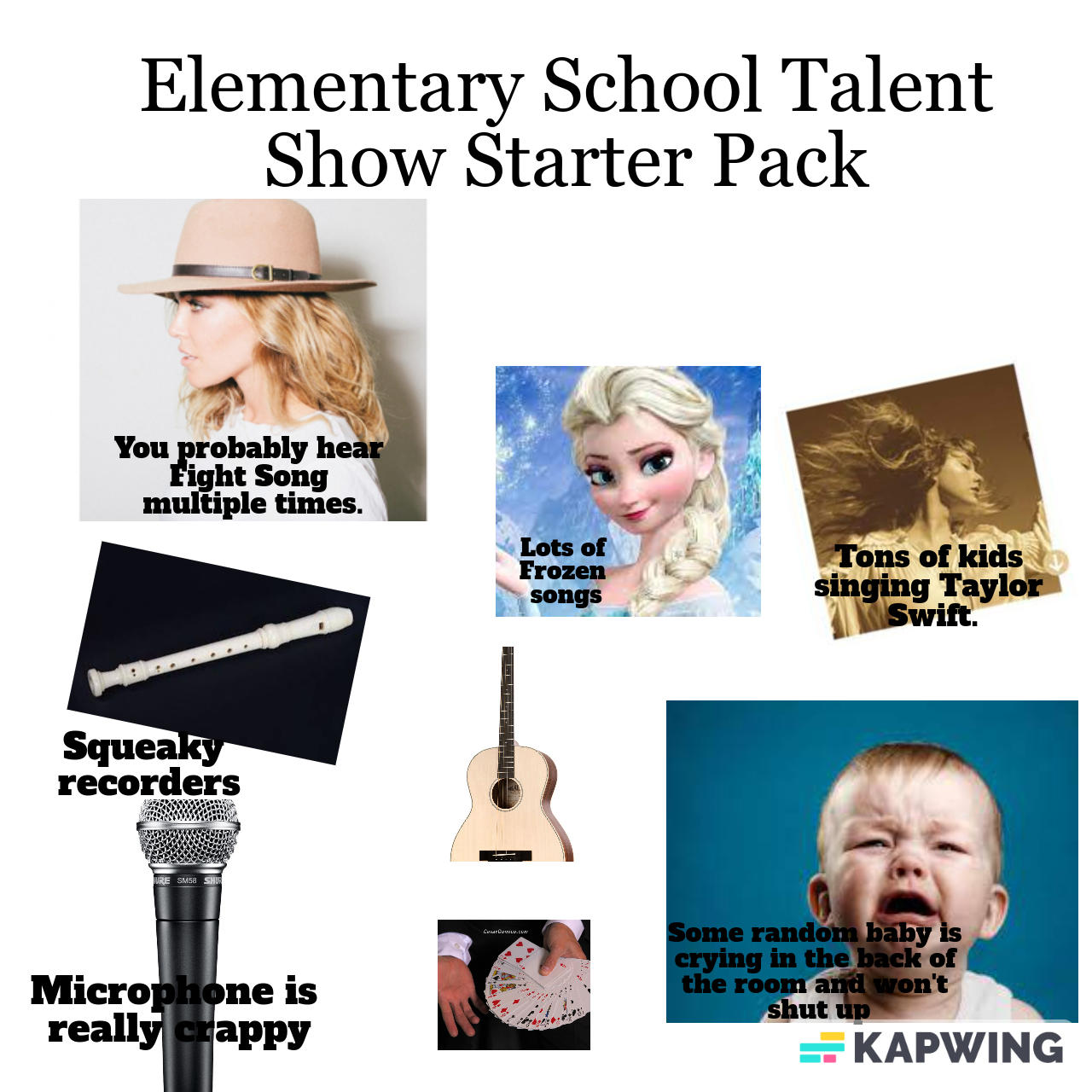 Elementary School Talent Show Starter Pack | /r/starterpacks | Starter ...