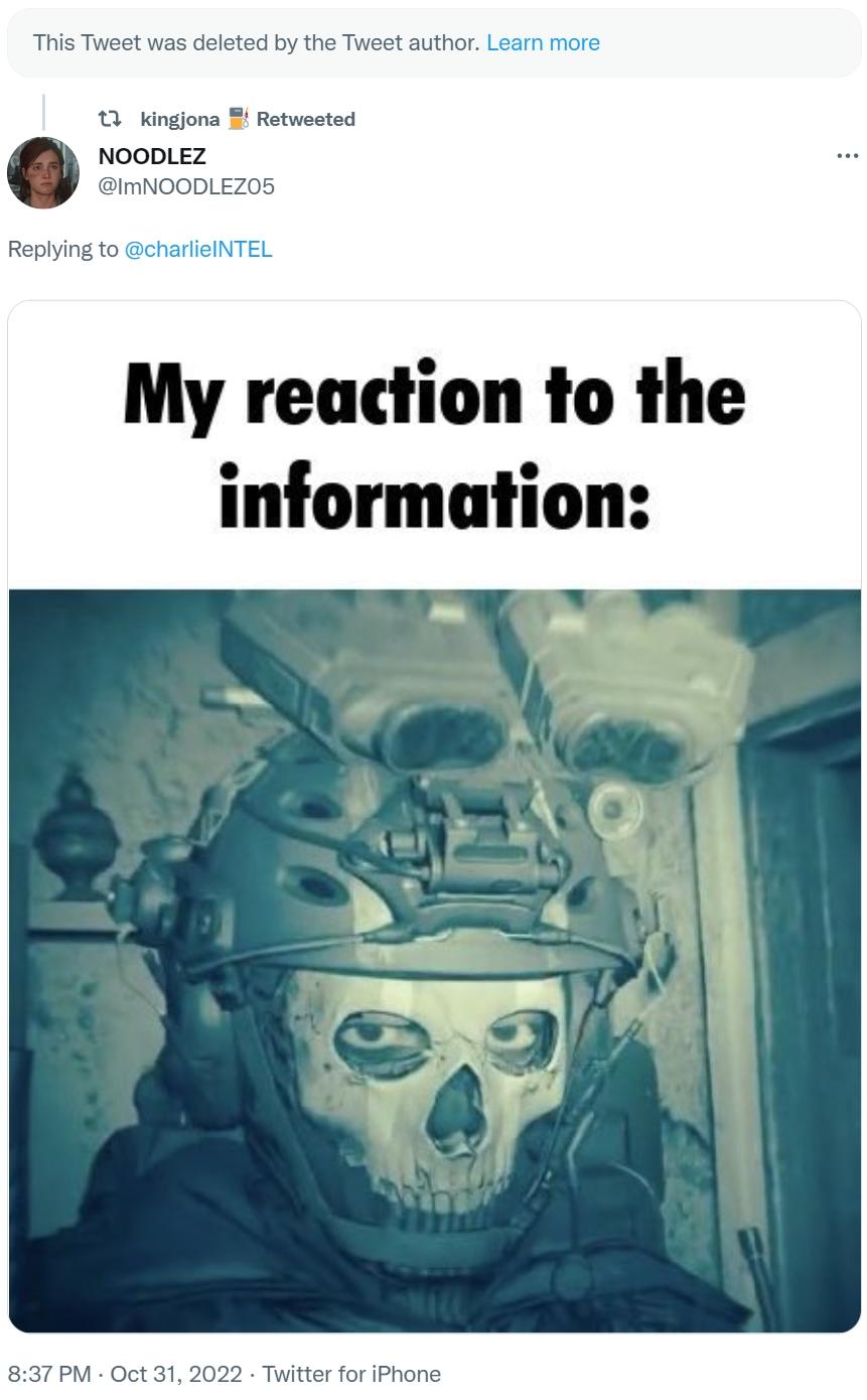 My Reaction To The Information Ghost Staring Ghost Gaze MW2 
