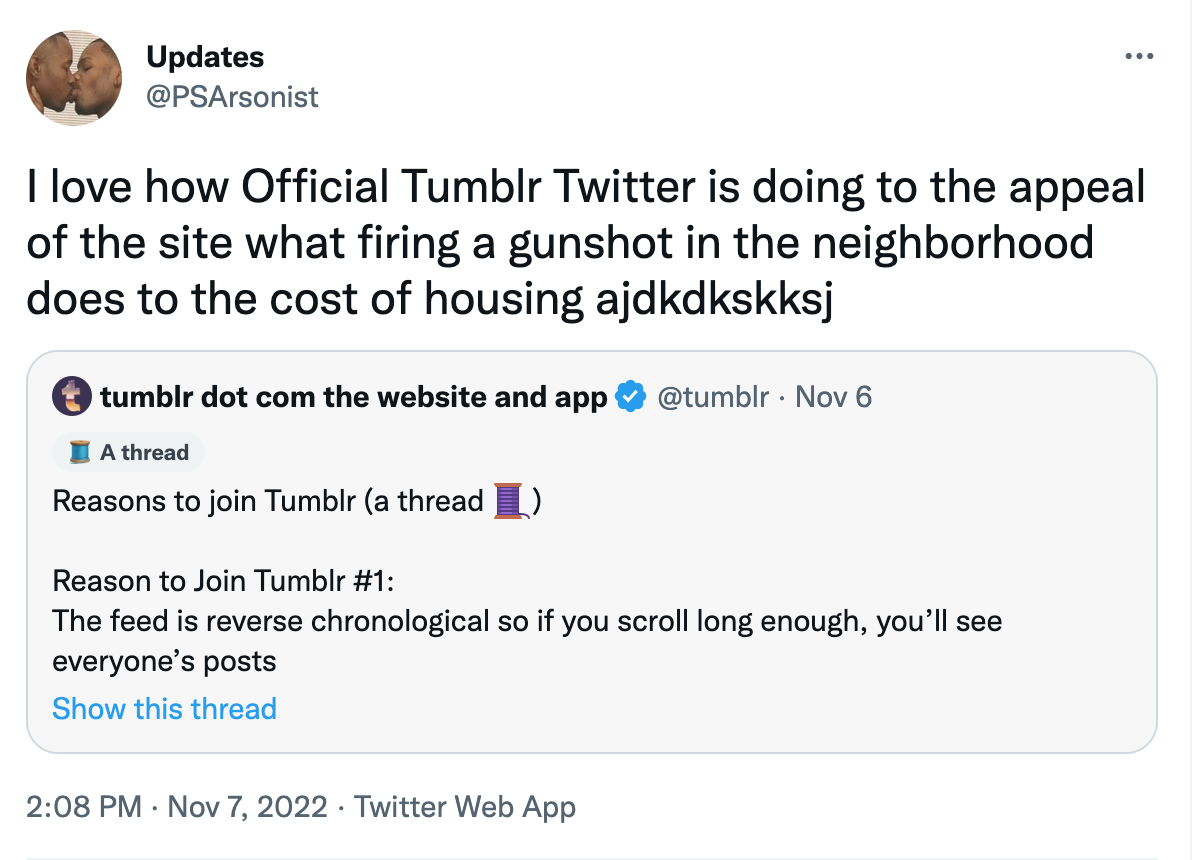 Tumblr's In On It | Firing Gunshots To Keep Rent Down | Know Your Meme