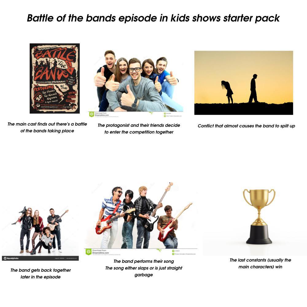 Battle of the bands episode in kids shows starter pack | /r ...