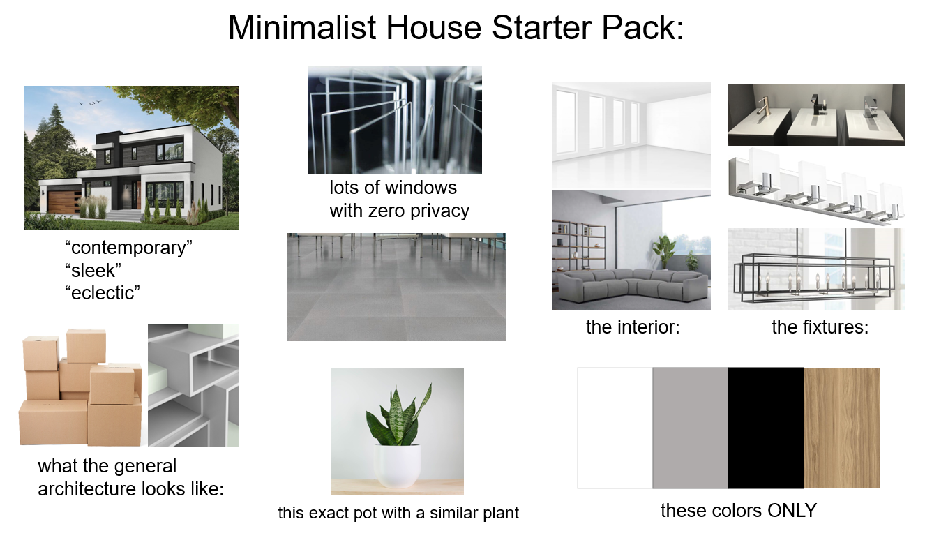 Minimalist House Starter Pack | /r/starterpacks | Starter Packs | Know ...