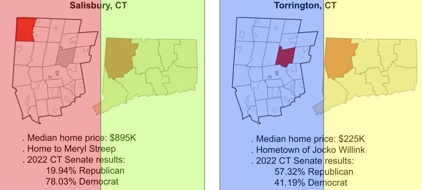 A tale of two towns in one county | /r/PoliticalCompassMemes ...