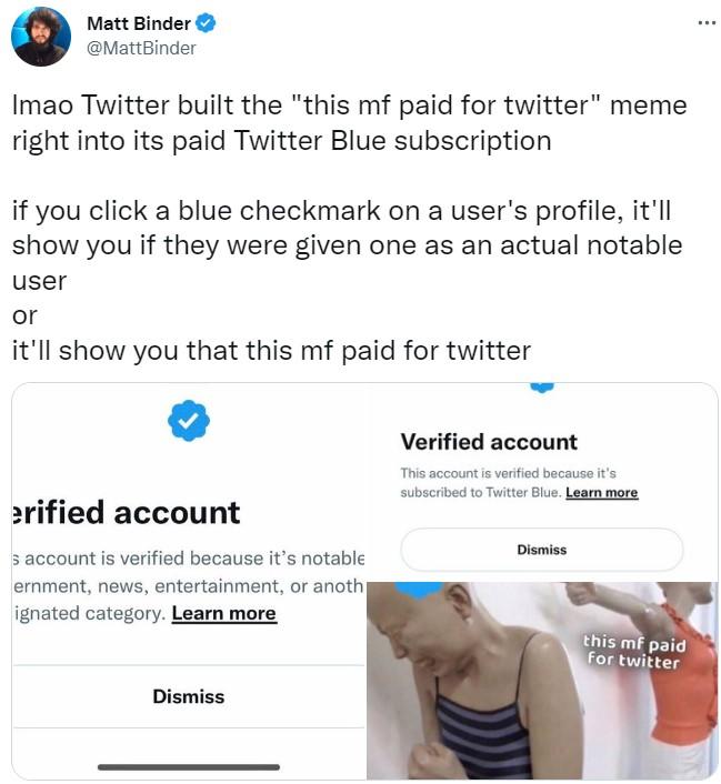 Lmao Twitter Built The this Mf Paid For Twitter Meme Right Into Its 