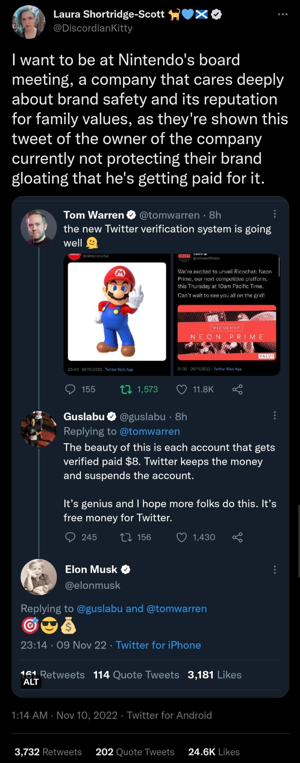 I want to be at Nintendo's board meeting | Twitter Blue Verified ...