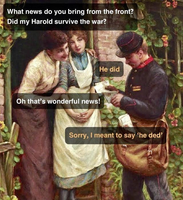 News from the Front | Classical Art Memes | Know Your Meme