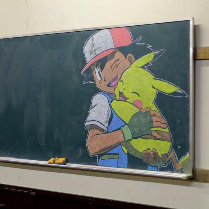 This teacher who draws a different picture each morning for his ...