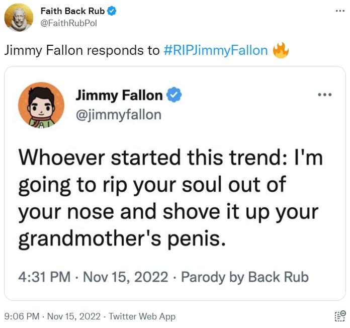 Jimmy Fallon responds to #RIPJimmyFallon 🔥 | #RIPJimmyFallon | Know ...