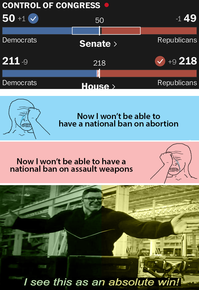 oh no, gridlock will prevent auths from passing dumb laws. how horrible ...