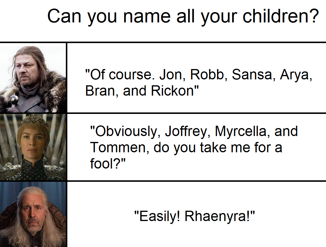 "My only child" | /r/FreeFolk | /r/freefolk | Know Your Meme