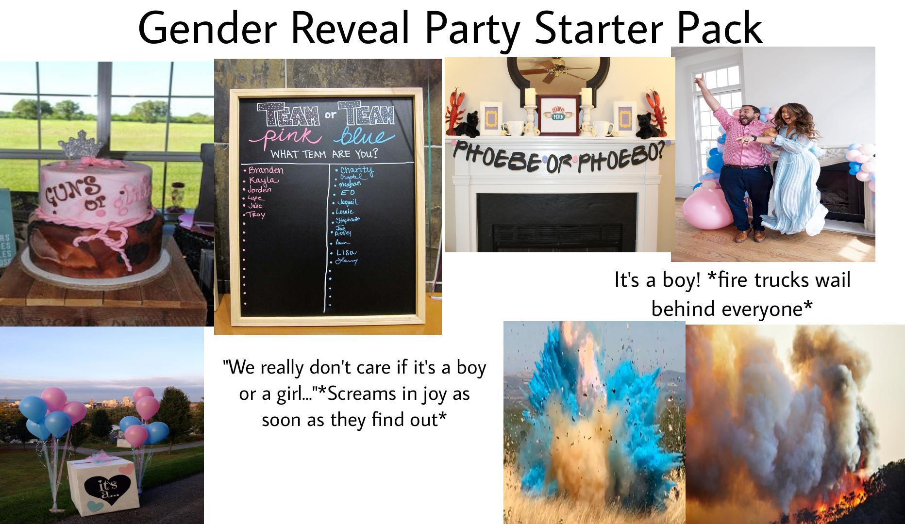 Gender Reveal Party Starterpack | /r/starterpacks | Starter Packs ...