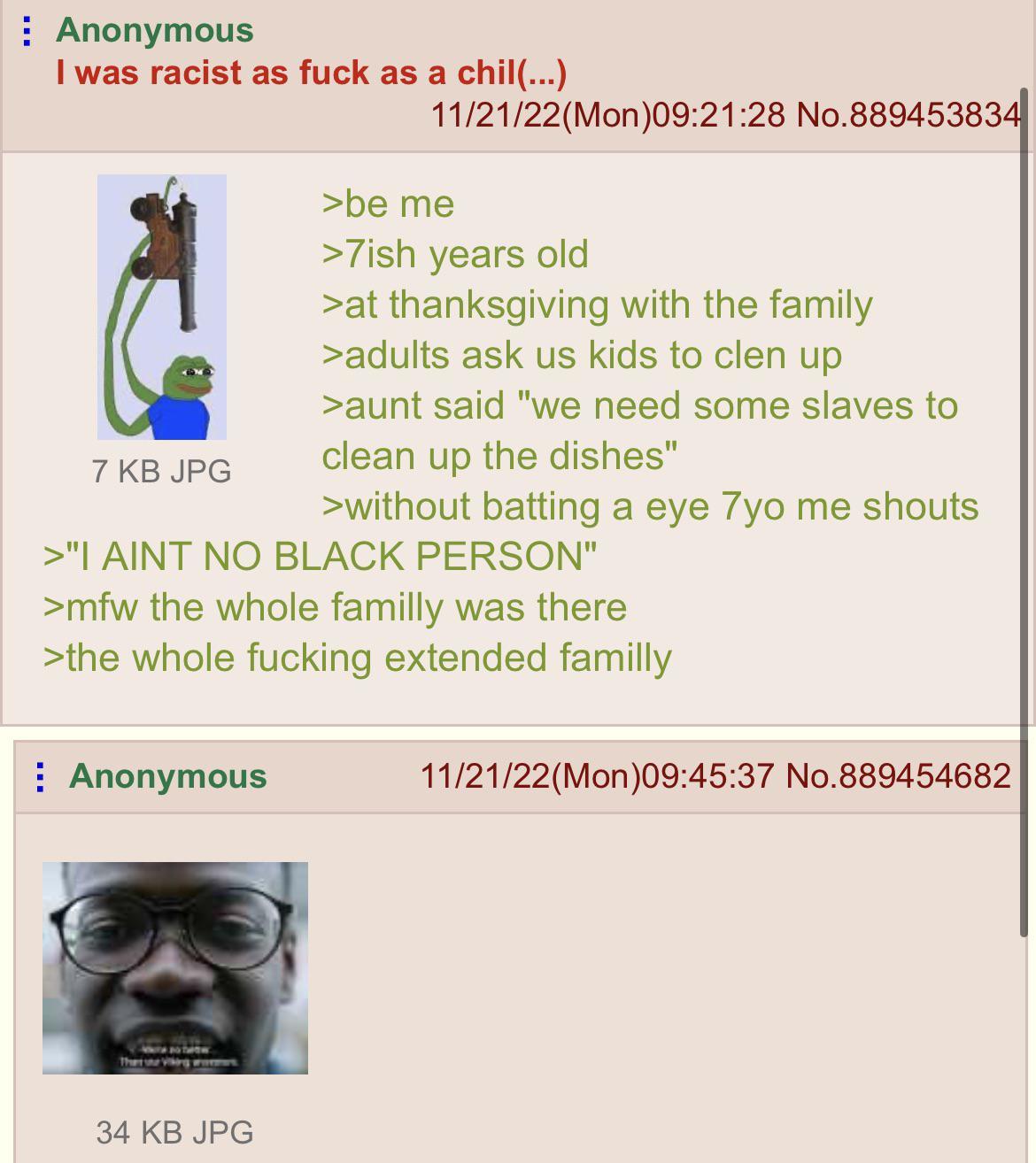 Anon is racist | /r/Greentext | Greentext Stories | Know Your Meme