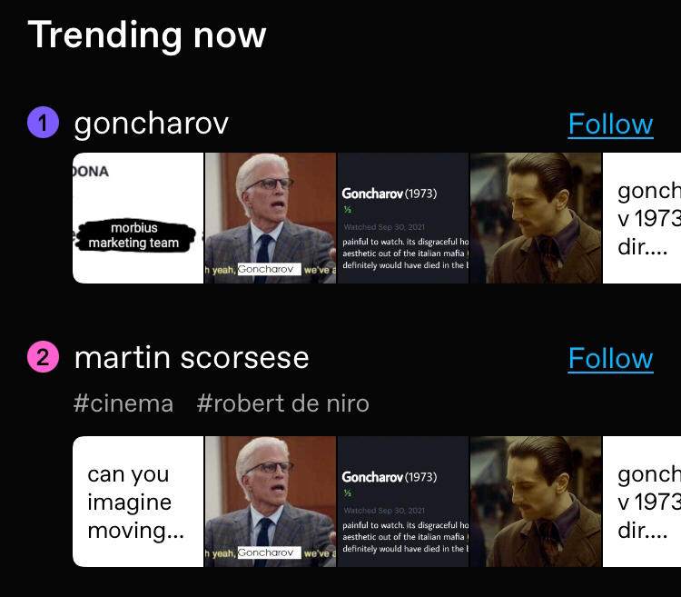 Goncharov and Martin Scorsese Trending on Tumblr on November 20, 2022 ...
