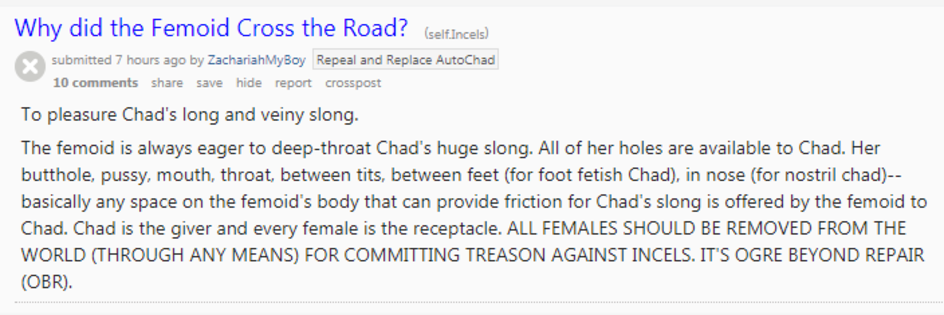 Why Did the Femoid Cross The Road? | Femoid | Know Your Meme