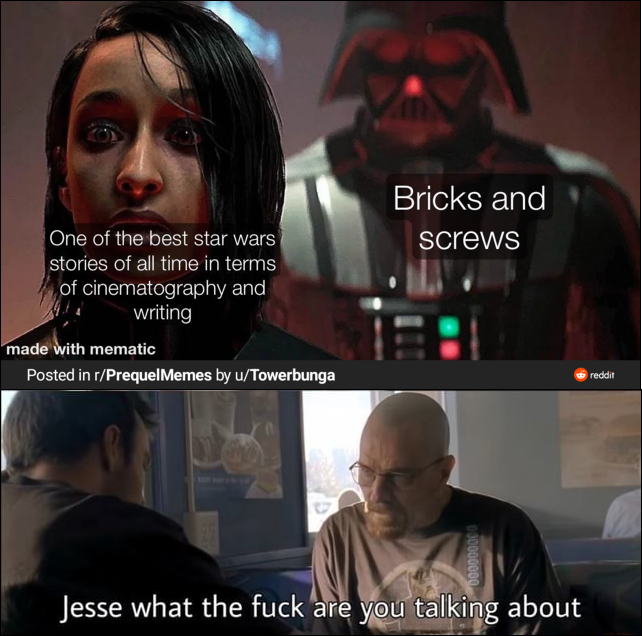I have watched Andor twice now and still don't know. | /r/PrequelMemes ...