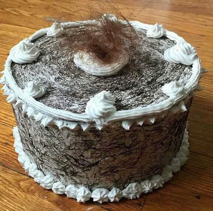 A Cake Decorated in Real Hair | Know Your Meme