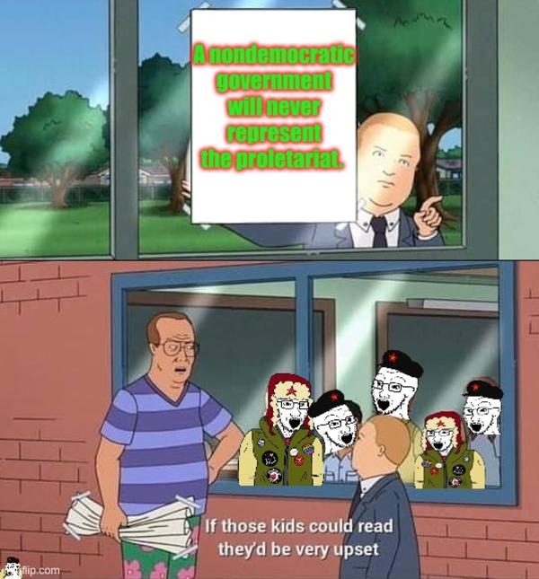 "no guys, an autocratic government with me as the leader won't devolve ...
