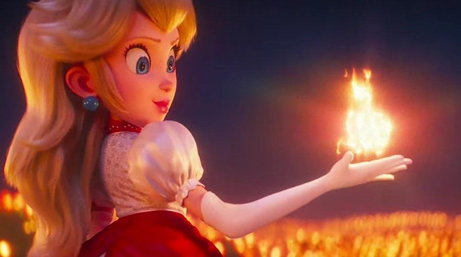 Peach uses a Fire Flower | The Super Mario Bros. Movie (2023 Film ...