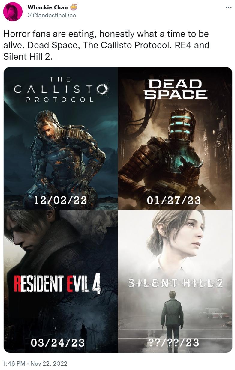 Horror fans are eating, honestly what a time to be alive. Dead Space ...