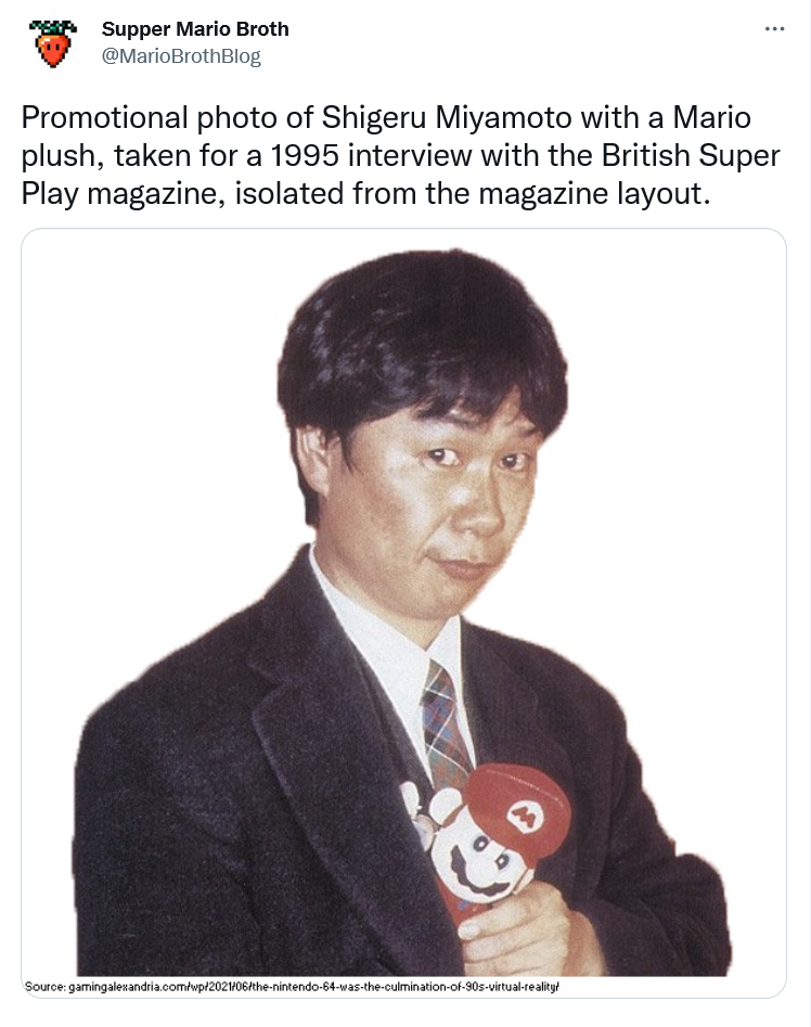 I wonder if he still has that plush... | Shigeru Miyamoto | Know Your Meme