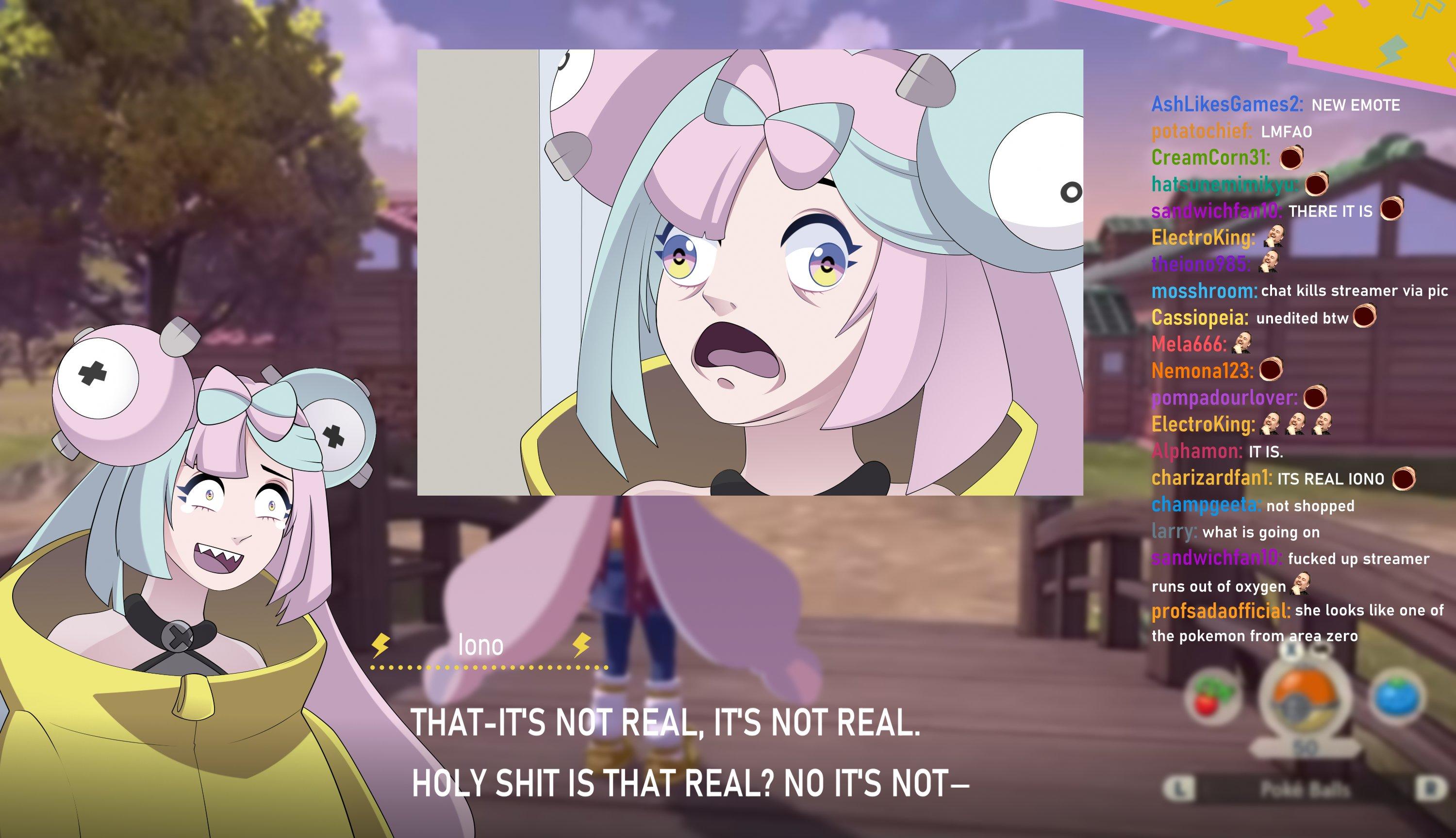 iono985 sees her own face and has a meltdown | Iono | Know Your Meme