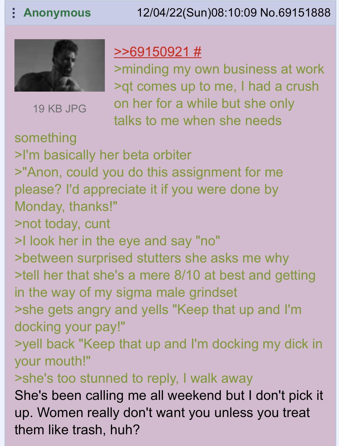 Anon quits being a pushover | /r/Greentext | Greentext Stories | Know ...