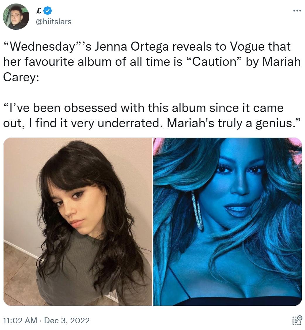 “Wednesday”’s Jenna Ortega reveals to Vogue that her favourite album of ...