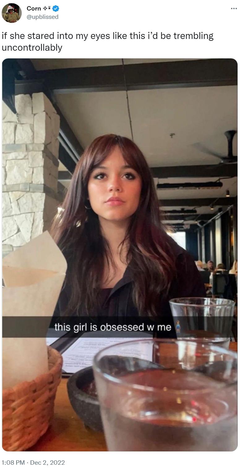 if she stared into my eyes like this i’d be trembling uncontrollably ...